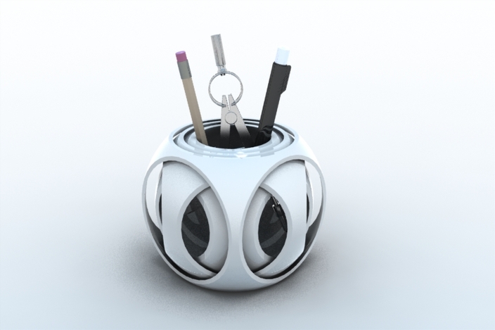 'Rotate-a-ball' pen holder - STL, SOLIDWORKS - 3D CAD model - GrabCAD 'Rotate-a-ball' pen holder - STL, SOLIDWORKS - 3D CAD model - GrabCAD