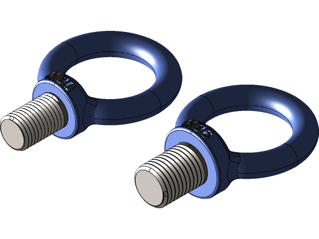M30 & M36 Eye Bolt | 3D CAD Model Library | GrabCAD