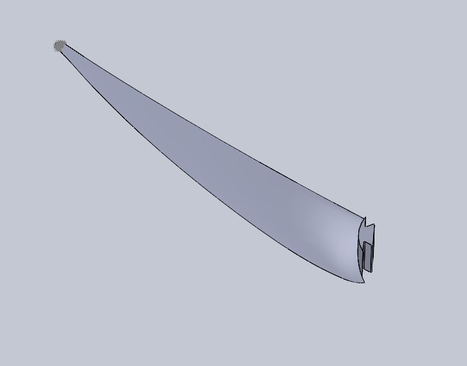 25cm wind turbine blade | 3D CAD Model Library | GrabCAD
