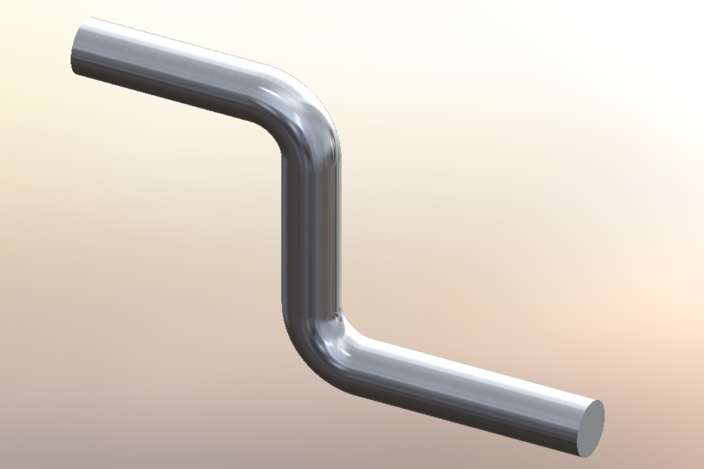 Bent Rod Using Sheet Metal - SOLIDWORKS - 3D CAD model - GrabCAD