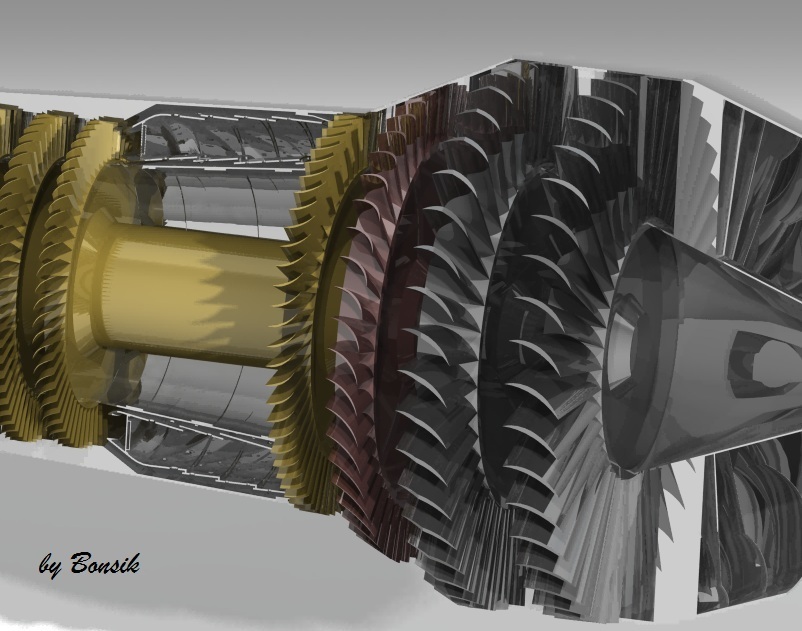 Jet engine | 3D CAD Model Library | GrabCAD