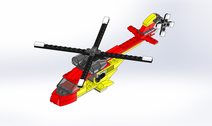 Lego Creator 5866 - Helicopter - SOLIDWORKS - 3D CAD model - GrabCAD