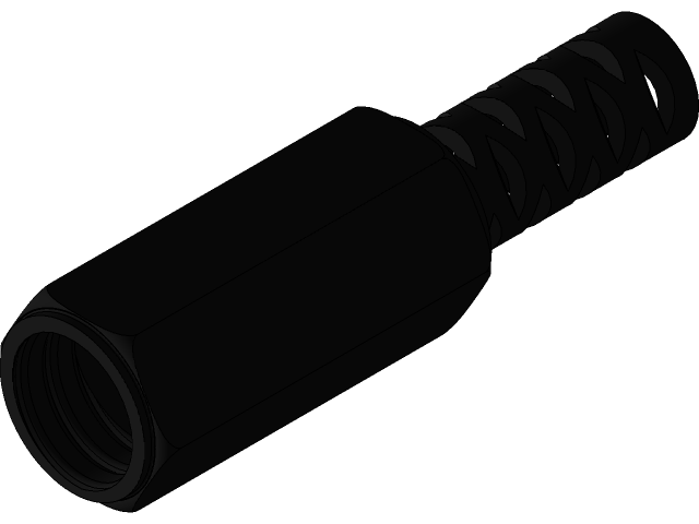 DC Power Plug 2.1mm x 5.5mm | 3D CAD Model Library | GrabCAD