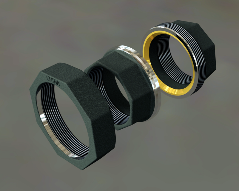 Pipe Union 3/4 NPT 3D CAD Model Library GrabCAD, 52% OFF