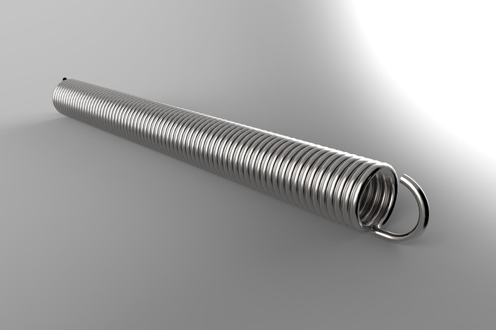 Tension Spring - KeyCreator, STL, STEP / IGES, SOLIDWORKS - 3D CAD ...