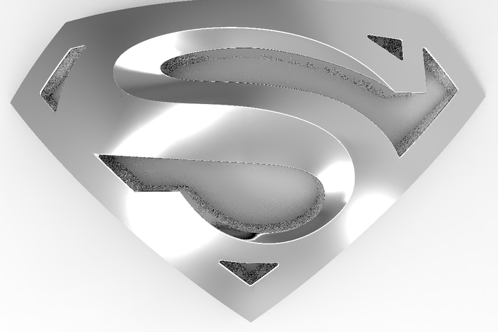 Superman Logo 3D - STL - 3D CAD model - GrabCAD