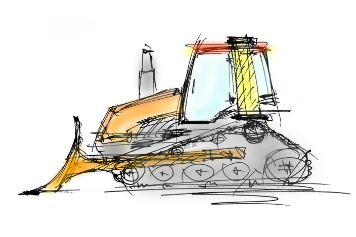 Dozer sketch - - 3D CAD model - GrabCAD