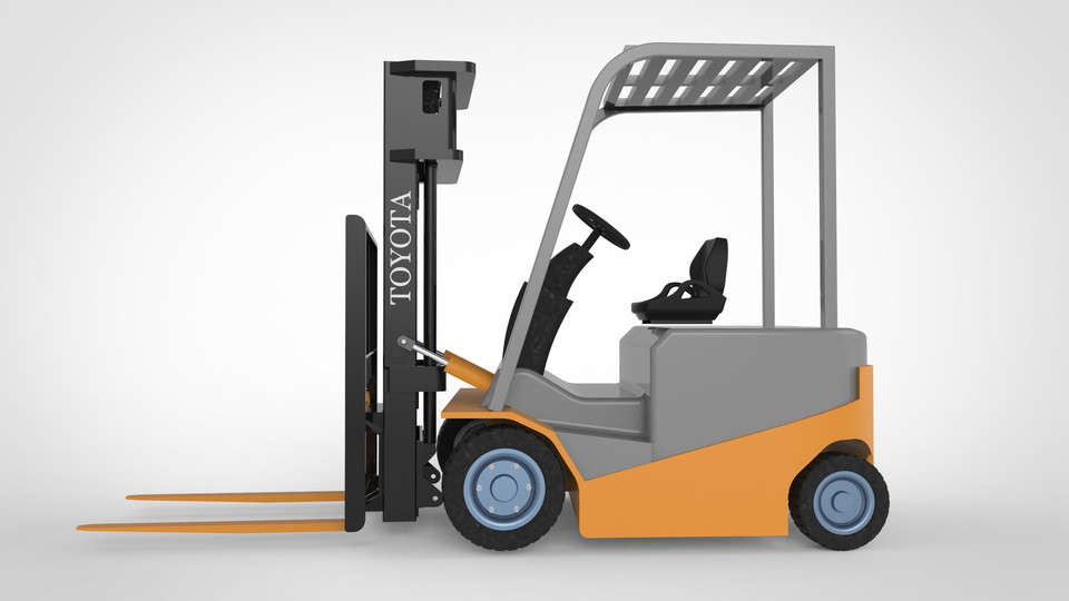 electrical forklift | 3D CAD Model Library | GrabCAD