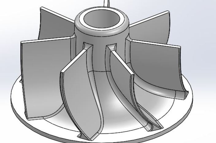 Pump impeller - SOLIDWORKS - 3D CAD model - GrabCAD