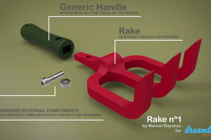 Rake nº1 - STL, STEP / IGES - 3D CAD model - GrabCAD