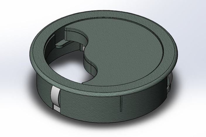 127mm Cable Grommet - STEP / IGES - 3D CAD model - GrabCAD
