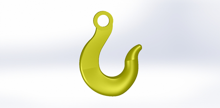 Crane Hook - Pro/Engineer Wildfire, STL, STEP / IGES, SOLIDWORKS - 3D ...