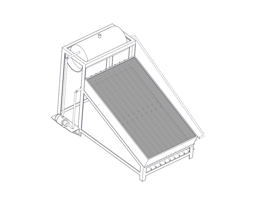 Solar Water Heater Cad Drawing - Design Talk