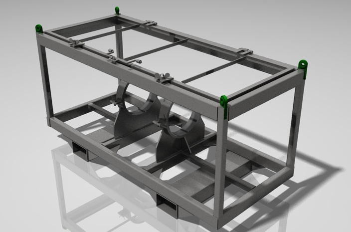 Retangular skid frame - STL, STEP / IGES - 3D CAD model - GrabCAD