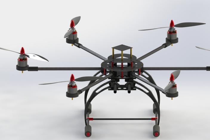 Hexacopter - Other - 3D CAD model - GrabCAD
