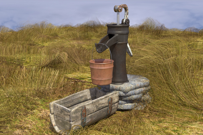 Old Hand Pump - Autodesk 3ds Max, STL - 3D CAD model - GrabCAD