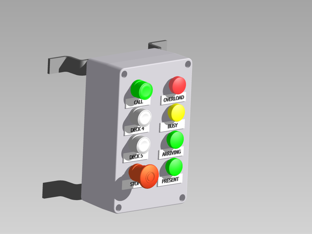 Push Button Panel for elevator - Autodesk Inventor, STL - 3D CAD model ...
