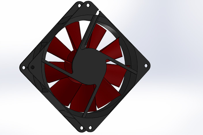 CPU Fan - SOLIDWORKS - 3D CAD model - GrabCAD