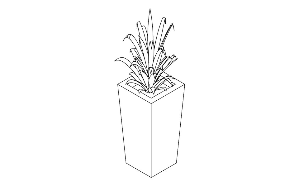 Pot Plant | 3D CAD Model Library | GrabCAD