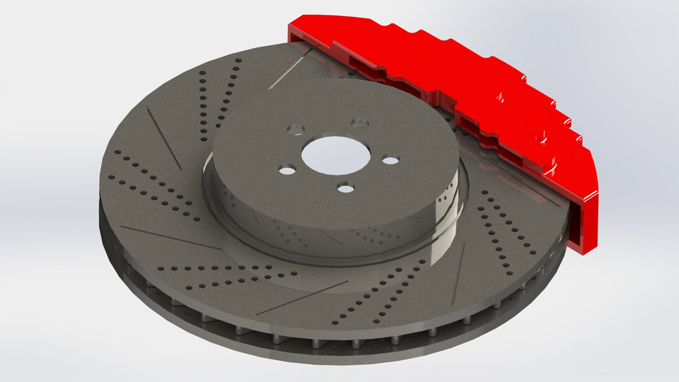 DISK BRAKE ASSEMBLY | 3D CAD Model Library | GrabCAD