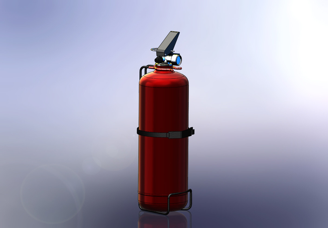 2Ltr Fire Extinguisher - SOLIDWORKS - 3D CAD model - GrabCAD