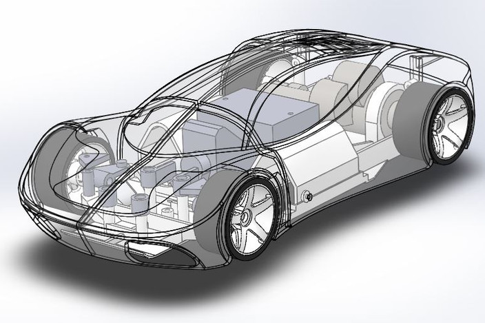 Custom RC SuperCar - STL, SOLIDWORKS - 3D CAD model - GrabCAD