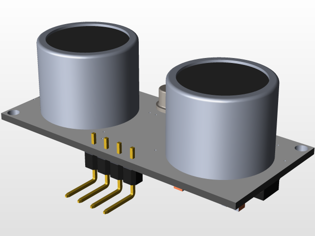 Hc Sr04 Ultrasonic Sensor 3d Cad Model Library Grabca - vrogue.co