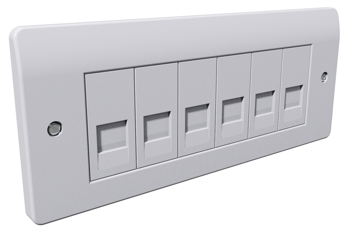 Network Connection Wall Plate (Euro Modular) - AutoCAD - 3D CAD model ...