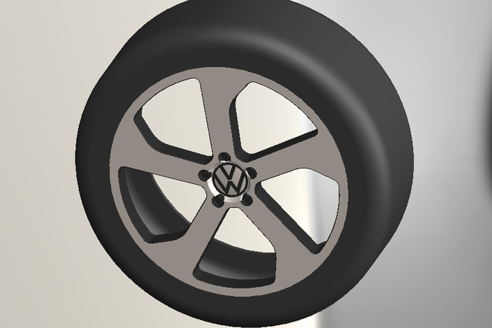 Volkswagen Golf mk7 GTI 'Austin' alloy wheel - SOLIDWORKS - 3D CAD ...