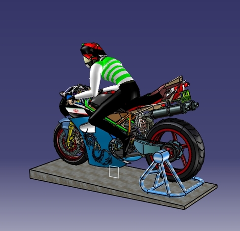 Motorcycle - CATIA - 3D CAD model - GrabCAD