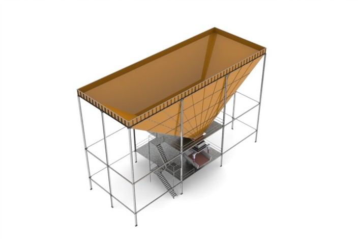 Feeder hopper coal and oar terminal - STL, SOLIDWORKS - 3D CAD model ...