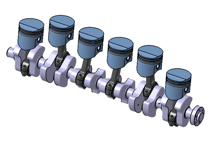 6 Inline Engine Layout Step Iges Other 3d Cad Model Grabcad