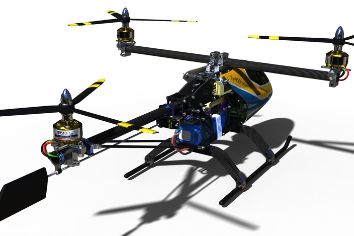 TriCopter Project Preview - STEP / IGES - 3D CAD model - GrabCAD