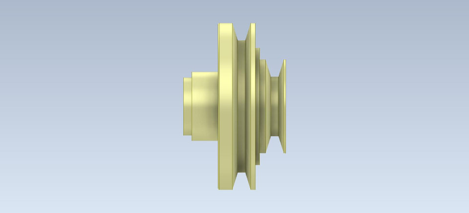 3D CAD Basic exercise/ Cone Wheel-Pulley/Polea de cono/Autodesk ...
