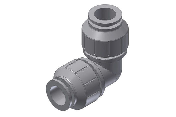 JG 15mm 90° Elbow Push-Fit - Autodesk Inventor - 3D CAD model - GrabCAD