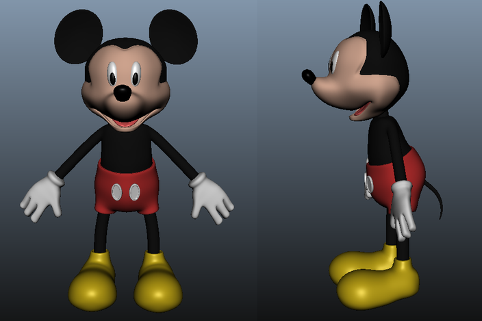 Mickey mouse - Autodesk Maya, OBJ, Other - 3D CAD model - GrabCAD