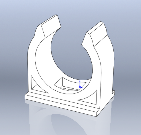 PVC Clip 25mm - STL, SOLIDWORKS - 3D CAD model - GrabCAD