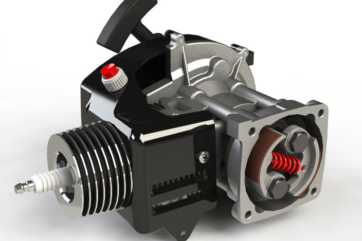 ZENOAH G2D Engine for Goped an RC Cars - STEP / IGES, SOLIDWORKS - 3D ...