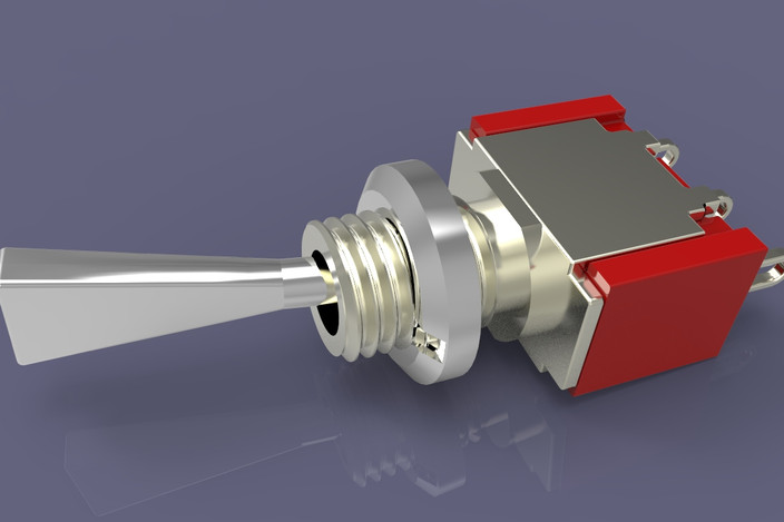2 Position Toggle Switch - Rhino - 3D CAD model - GrabCAD