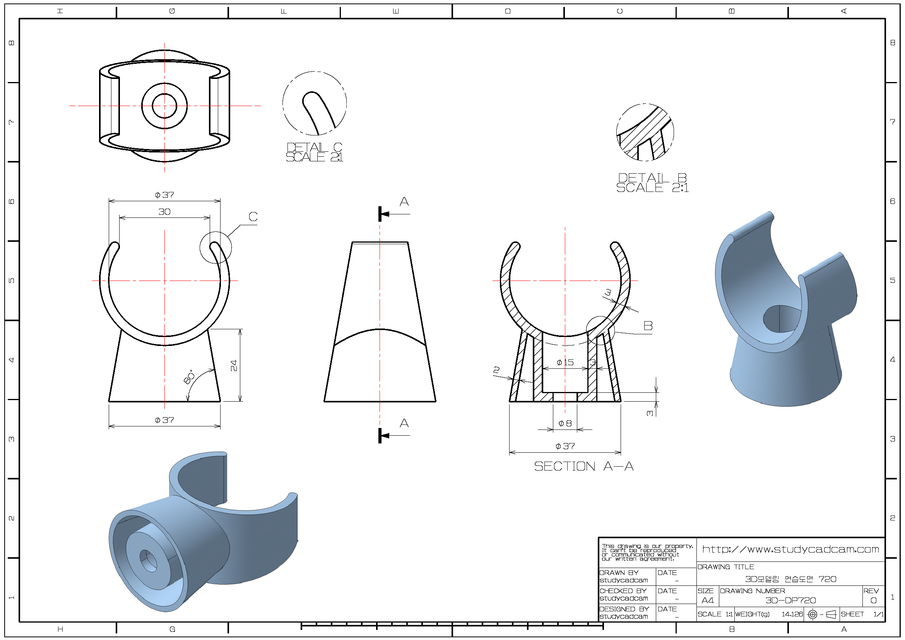 3D part drawings | 3D CAD Model Library | GrabCAD