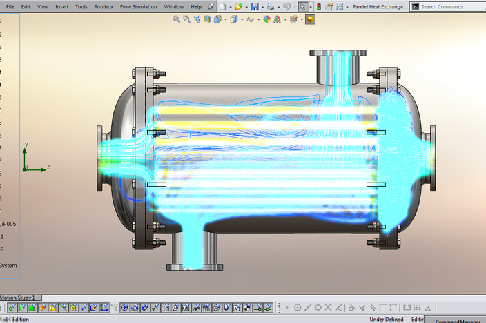 Shell and tube Heat Exchanger - KeyShot, STEP / IGES, SOLIDWORKS - 3D CAD model - GrabCAD