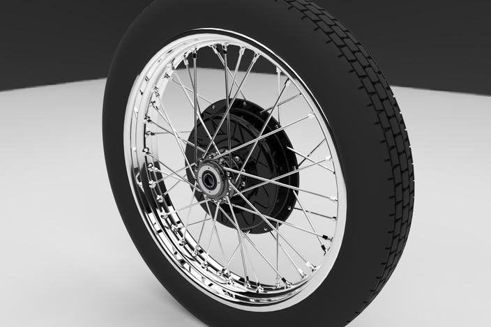 M72 Motorcycle Project Wheel Assembly - STEP / IGES, SOLIDWORKS - 3D ...