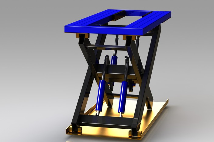 Scissor Lift - STL, STEP / IGES, SOLIDWORKS - 3D CAD model - GrabCAD