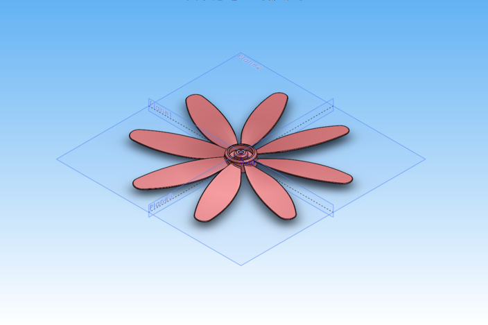 Flower Fan Blade - SOLIDWORKS - 3D CAD model - GrabCAD