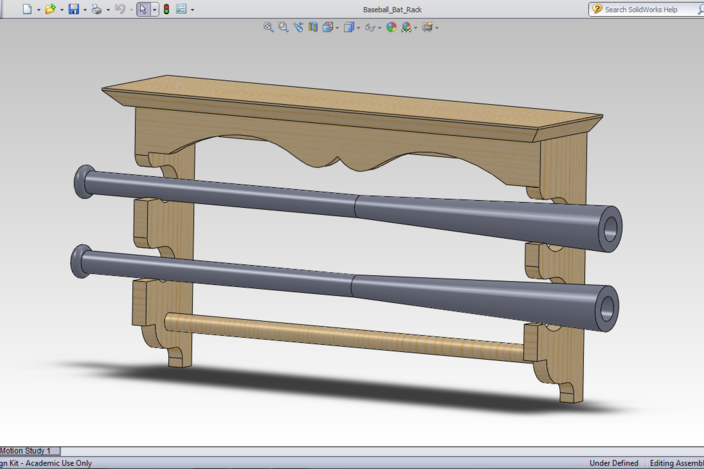Baseball Bat Rack - SOLIDWORKS, Other - 3D CAD model - GrabCAD