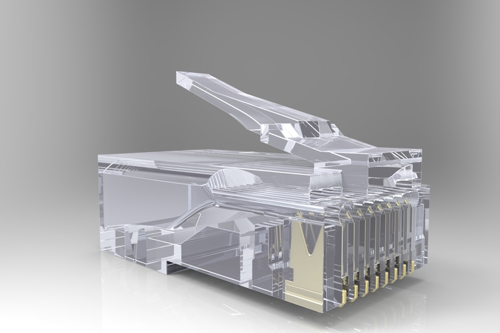 Connector Rj-45 - STL, SOLIDWORKS - 3D CAD model - GrabCAD