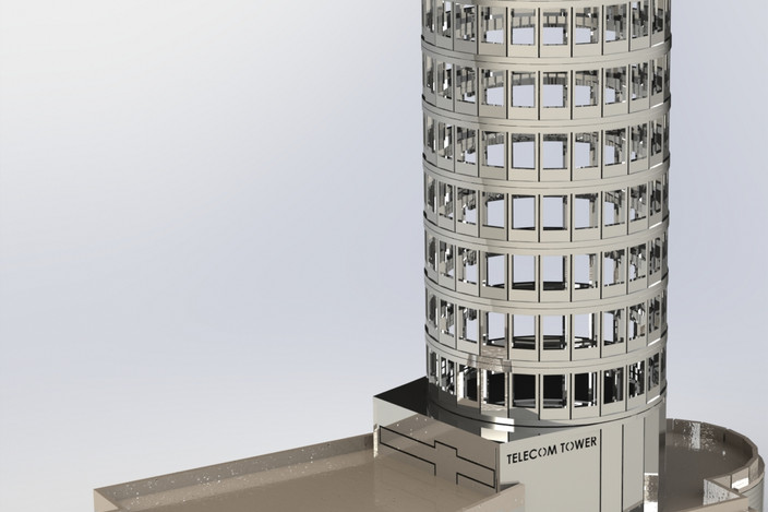 British Telecom, Telecom Tower, The London Tower, Sheet metal puzzle ...