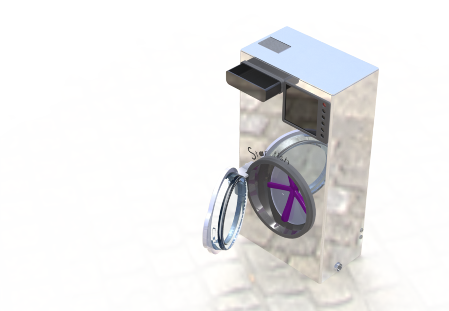 Pneumatic washing machine | 3D CAD Model Library | GrabCAD