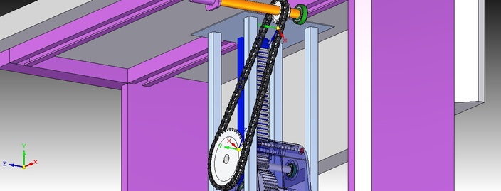 workbench Table height adjustment mechanism sprocket_gears_rack