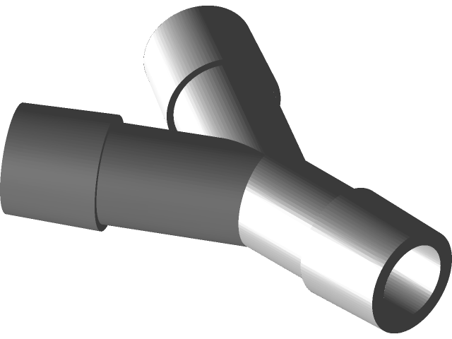 Y-connector Washing Machine Drain 3D CAD Model Library, 60% OFF